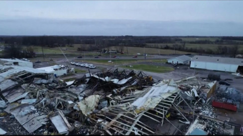 Tornado Terjang Mayfield Arkansas, 100 Orang Diperkirakan Tewas