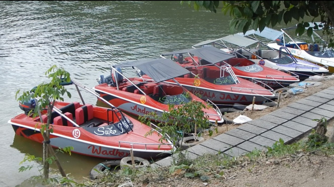 Serunya Naik Speedboat di Waduk Jatibarang Semarang