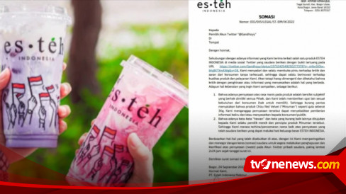 Heboh! Pengguna Twitter Kritik Minuman Esteh Indonesia Berujung Kena UU ...