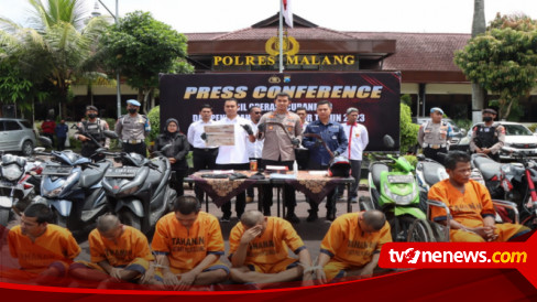 Ungkap Puluhan Kasus Curanmor, Polres Malang Kembalikan Motor yang Curi ...