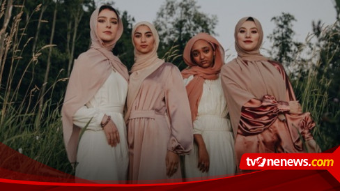 Tren Busana Lebaran 2025, Gamis Brokat Bikin Tampil Elegan dan Mewan ...