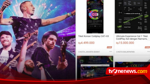WOW! Tiket Konser Coldplay Dijual di Shopee dan Tokopedia, Segini Harganya