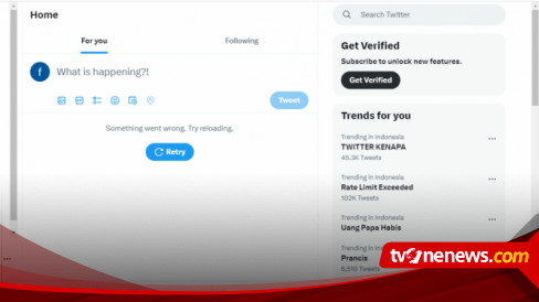 Twitter Down Hari Ini, Pengguna Mengeluh