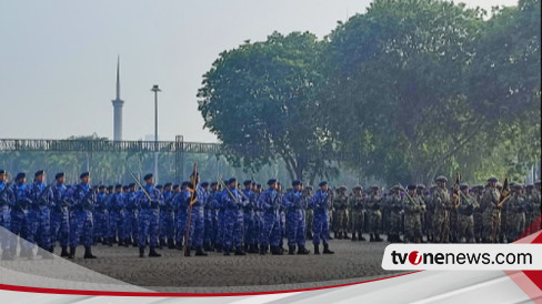 Upacara Parade dan Defile HUT ke-78 TNI, Pasukan Saling Adu Yel-yel