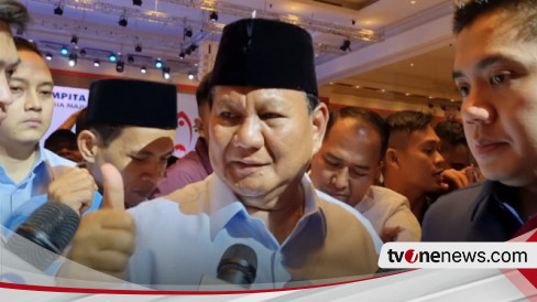 Acungan Jempol dan Ucapan Terima Kasih Prabowo Usai Dapat Dukungan Gempita