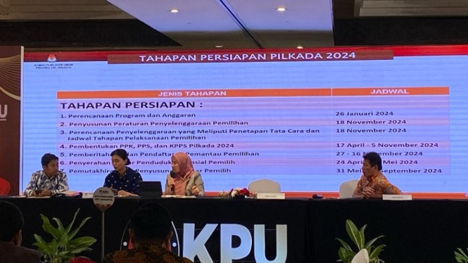 KPU DKI Resmi Mulai Tahapan Pilkada Jakarta 2024, Begini Rangkaian ...