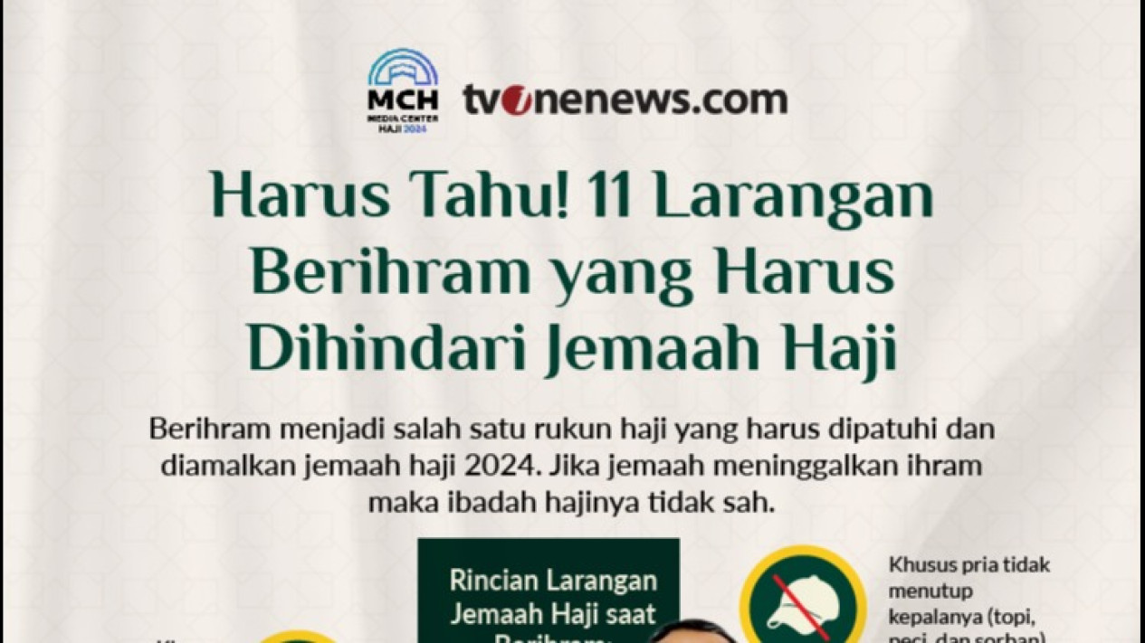 INFOGRAFIS: Harus Tahu! 11 Larangan Berihram yang Harus Dihindari ...