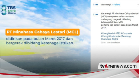 PT TBS Energi Utama Tbk Jual 90% Saham Minahasa Cahaya Lestari ...