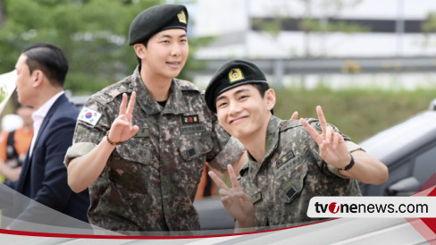 Kabar Bahagia untuk ARMY, RM dan V BTS Resmi Selesai dari Wajib Militer