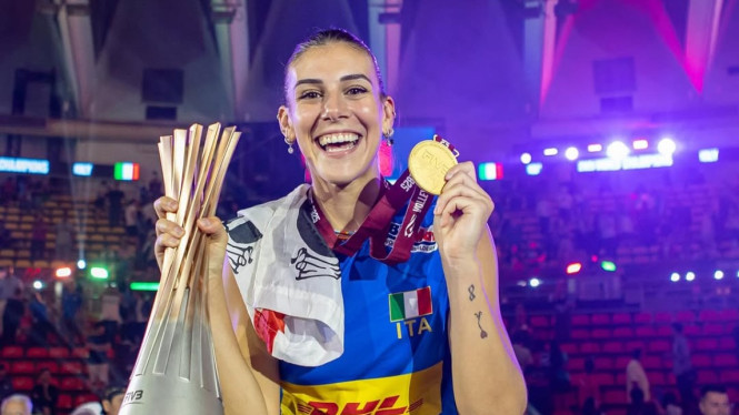 5 Potret Alessia Orro, Atlet Voli Cantik Italia yang Jadi MVP di FIVB ...